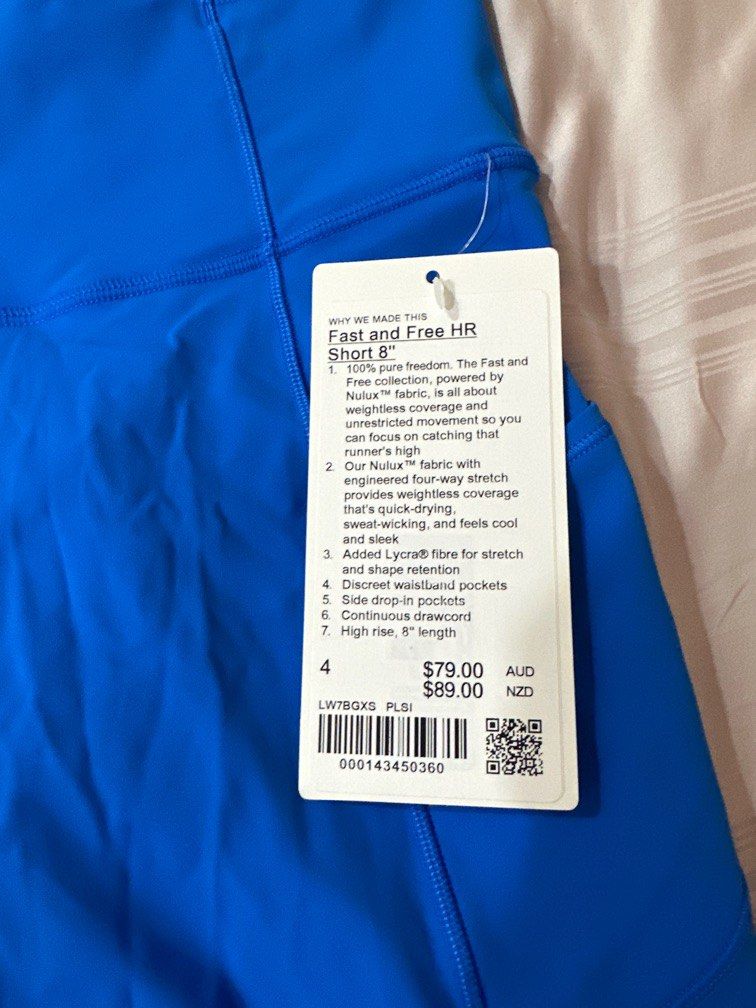 Fast and Free HR Short 8” Size 4 Poolside, Women's Fashion, Activewear ...