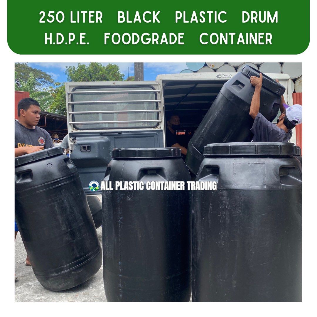 Foodgrade Plastic Drum Open Head with Thread Type Lock HDPE 250 liter Barrel, Commercial ...