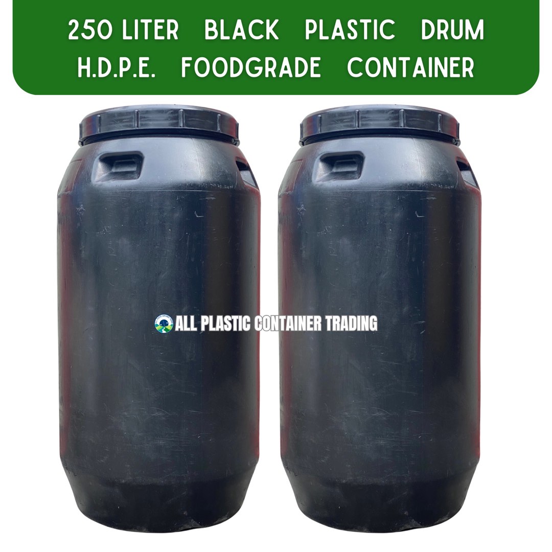 Foodgrade Plastic Drum Open Head with Thread Type Lock HDPE 250 liter Barrel, Commercial ...