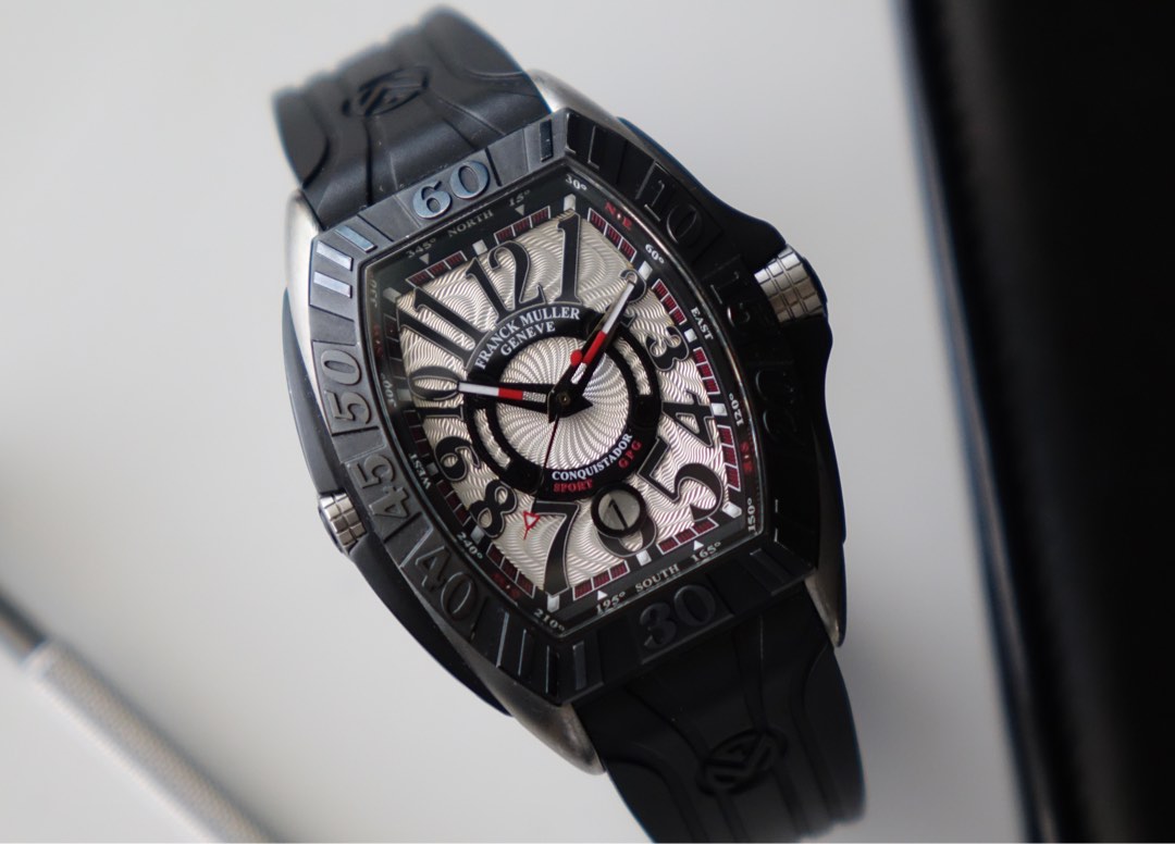 Franck Muller conquistador Grand Prix white dial 9900 SC DT GPG TT ...