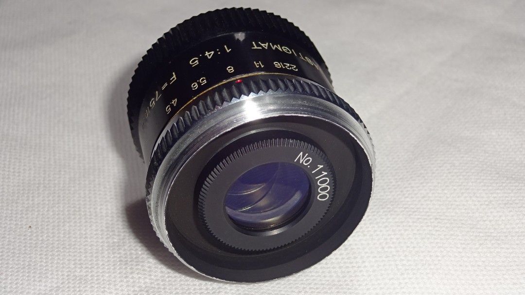 Fujimoto E-Lucky Anastigmat Lens 1:4.5 F= 75mm Fujimoto Enlarger lens ...