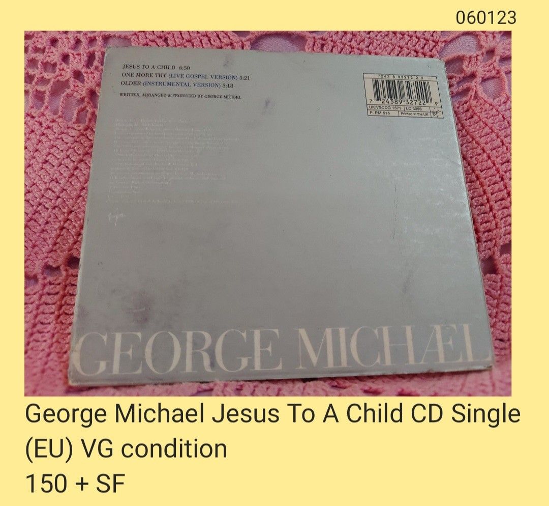 George Michael Jesus To A Child CD Single (unsealed) on Carousell
