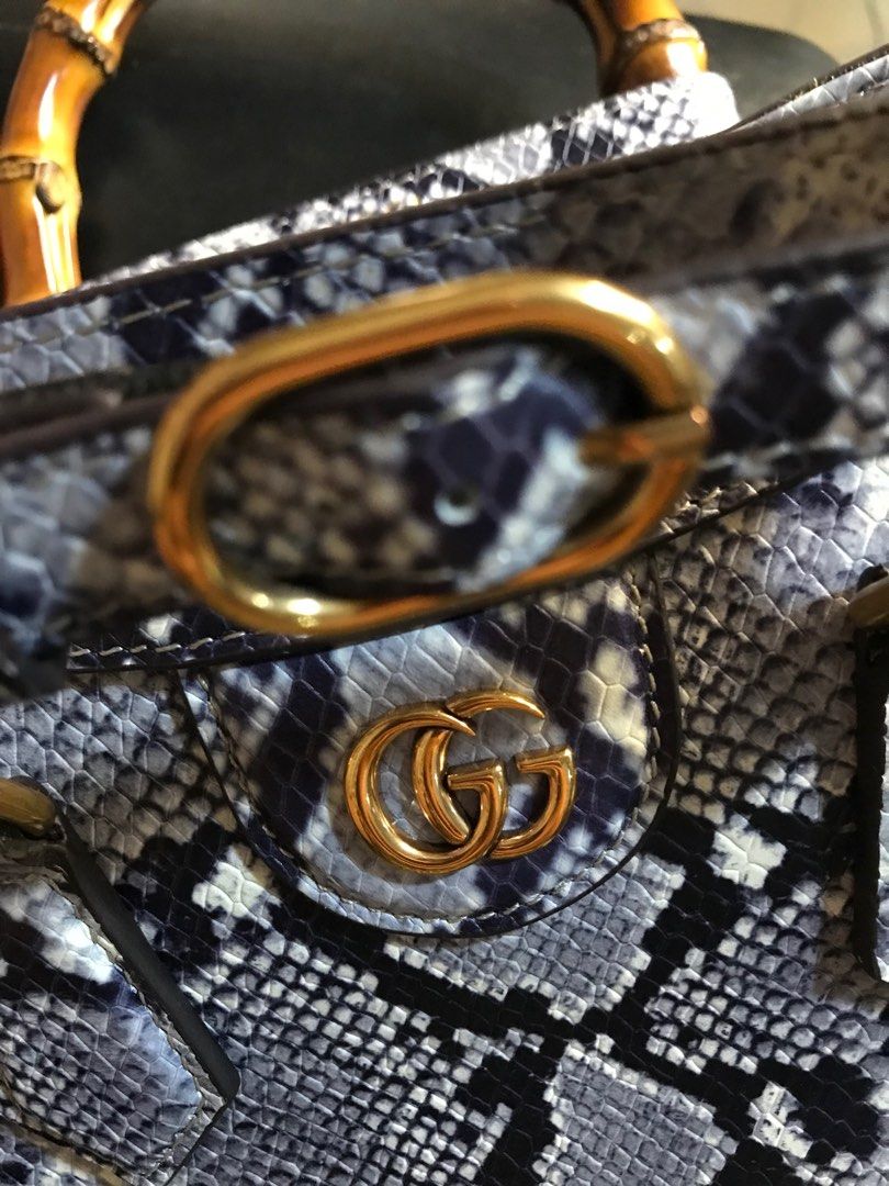 Gucci Diana Snake skin tote bag on Carousell