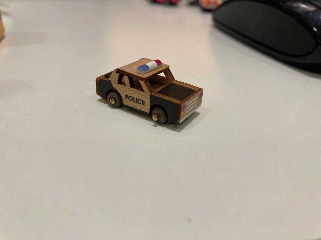 Handmade wooden police car, Hobbies & Toys, Toys & Games on Carousell