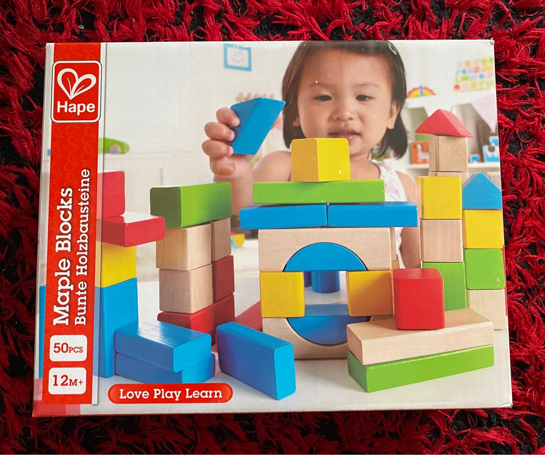 Hape Wooden Blocks, Babies & Kids, Infant Playtime on Carousell