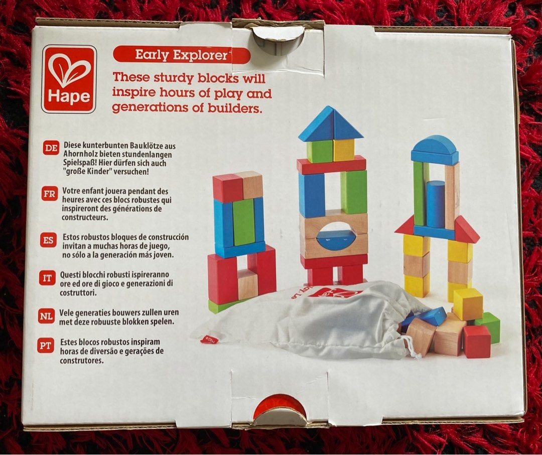 Hape Wooden Blocks, Babies & Kids, Infant Playtime on Carousell