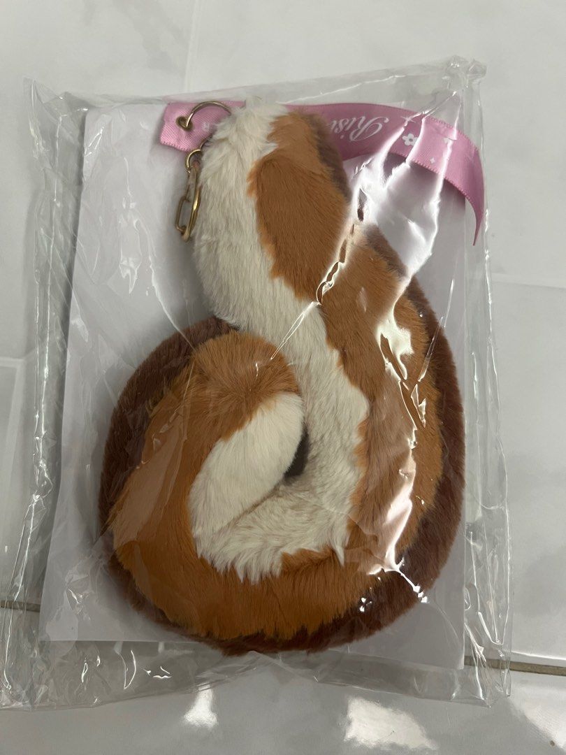 Hololive Ayunda Risu fluffy tail charm keychain, Hobbies & Toys ...