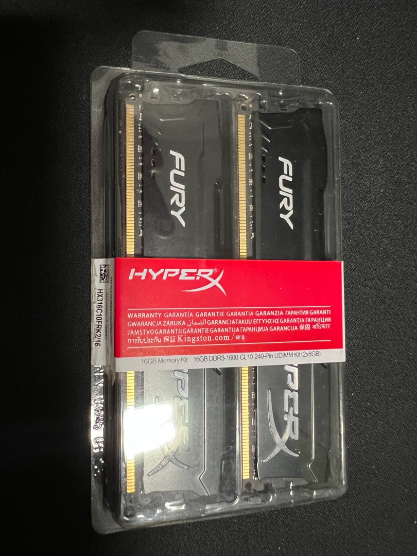 HyperX fury 16GB ddr3 ram, Computers & Tech, Parts & Accessories ...