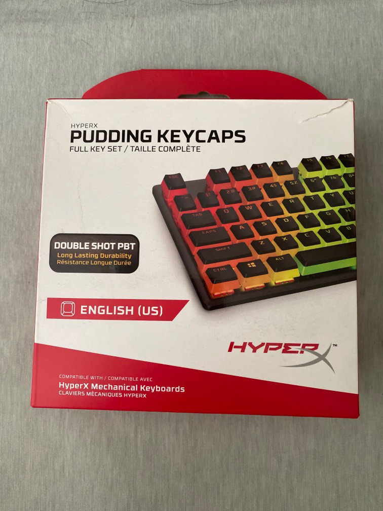 HyperX pudding keycaps full key set (English) 104 鍵, 電腦＆科技, 電腦周邊及配件, 電腦 ...