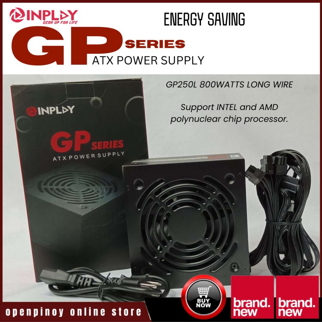 INPLAY GP250L 800W ATX POWER SUPPLY, Computers & Tech, Parts ...