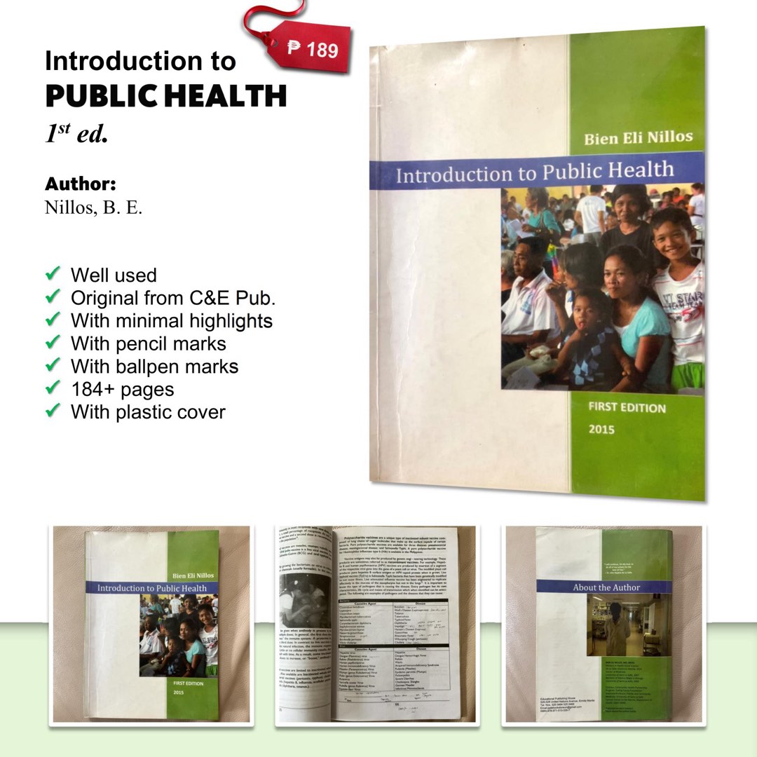 Introduction to Public Health (Nillos) MEDTECH BOOK, Hobbies & Toys ...