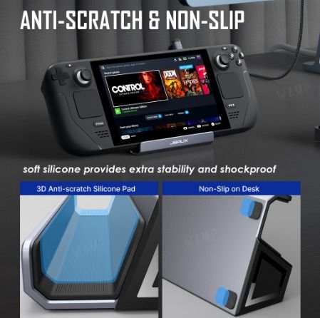 JSAUX Steam Deck Stand Frosted Aluminum Holder Game Console Nintendo ...