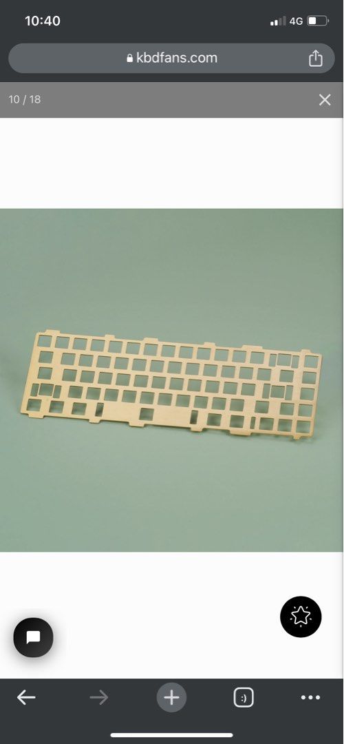 KBDfans 65% Brass Plate (ANSI, for kbd67v3, kbd67lite, blade65 ...