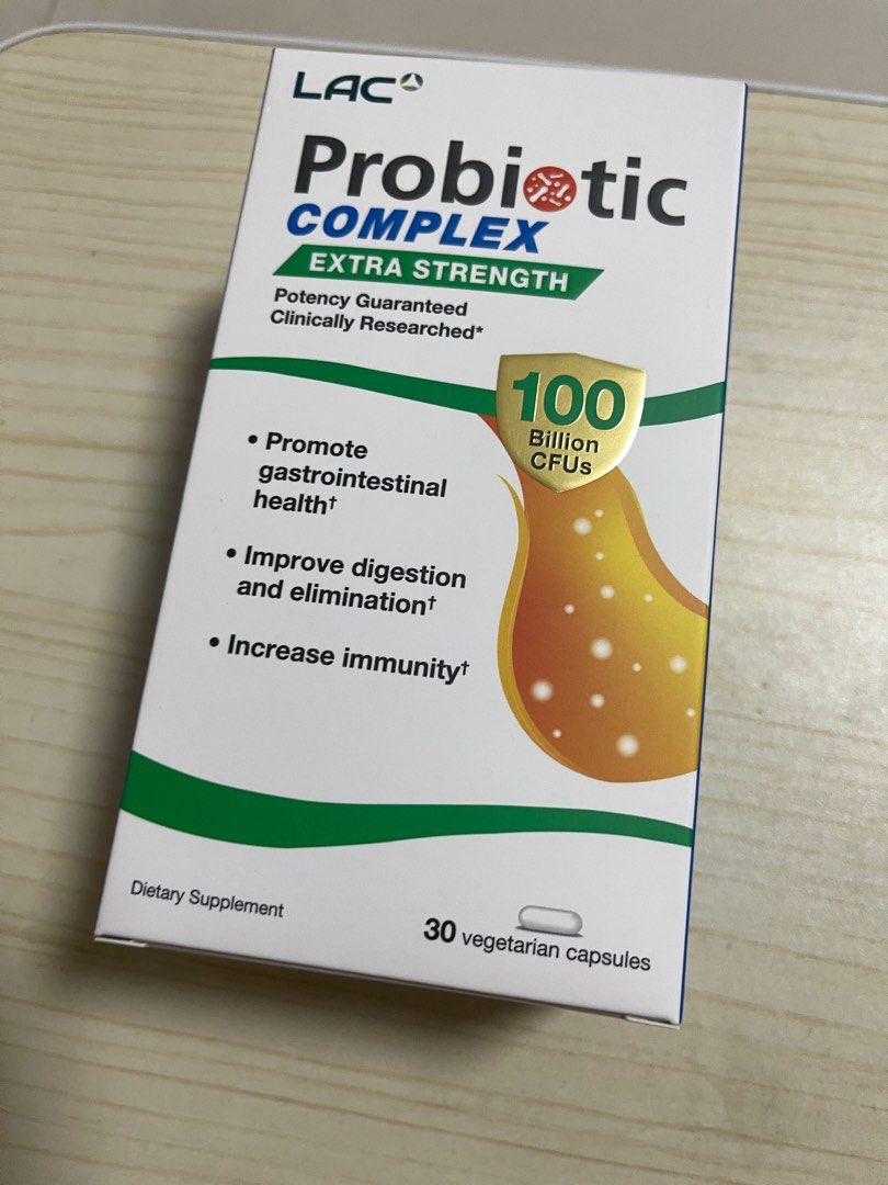 LAC Probiotic Complex 100billion CFUs, Health & Nutrition, Health ...