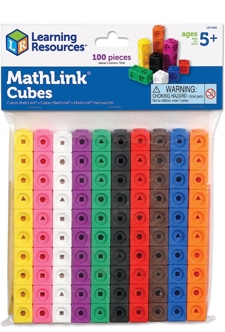 Learning resources math link cubes 100 pieces, Hobbies & Toys, Toys ...
