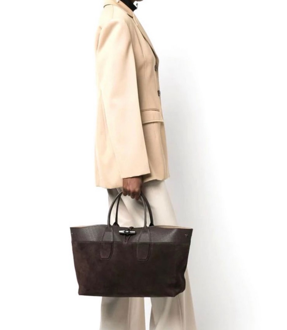 LF: Longchamp Roseau Ebony (Fur), Women's Fashion, Bags & Wallets, Tote ...