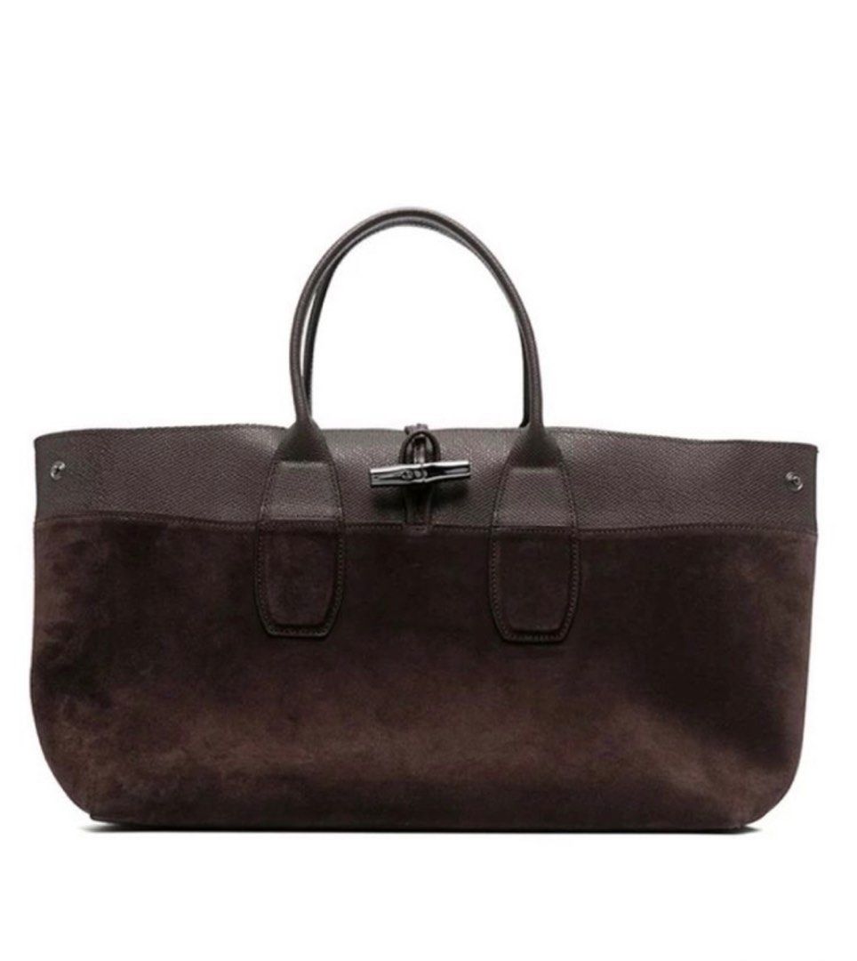 LF: Longchamp Roseau Ebony (Fur), Women's Fashion, Bags & Wallets, Tote ...