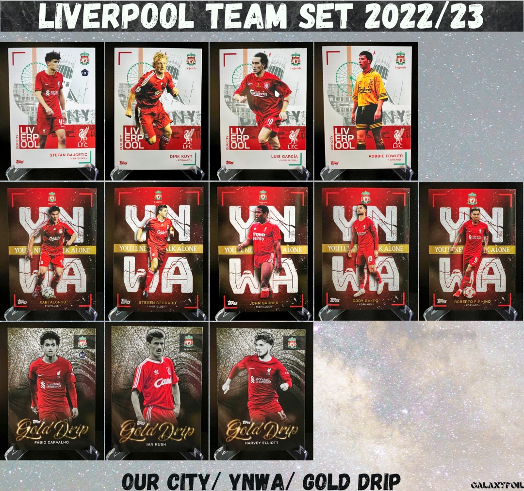 Liverpool Team Set 2022/23: Our City/ YNWA/ Gold Drip, Hobbies & Toys ...