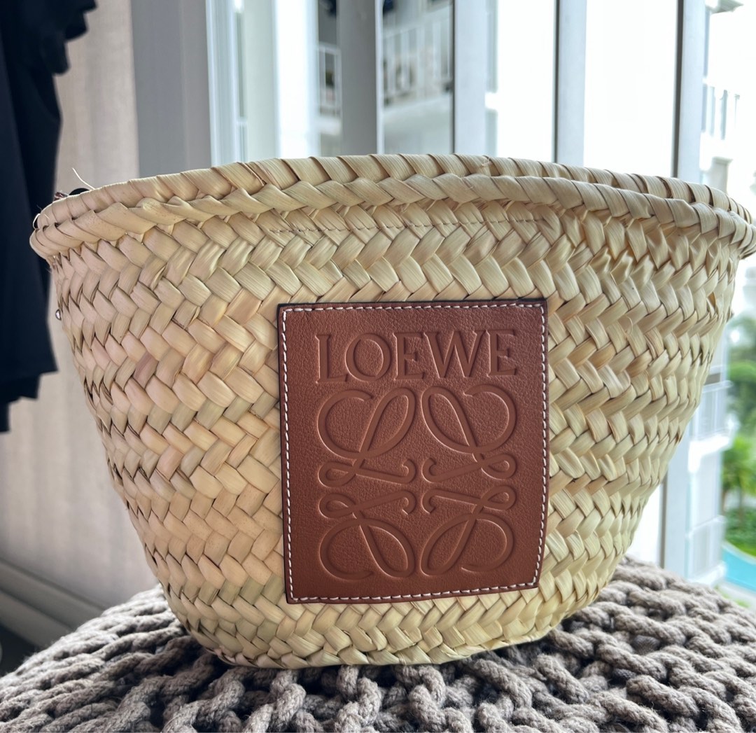 Loewe Drawstring Raffia Bucket Bag, Luxury, Bags & Wallets on Carousell