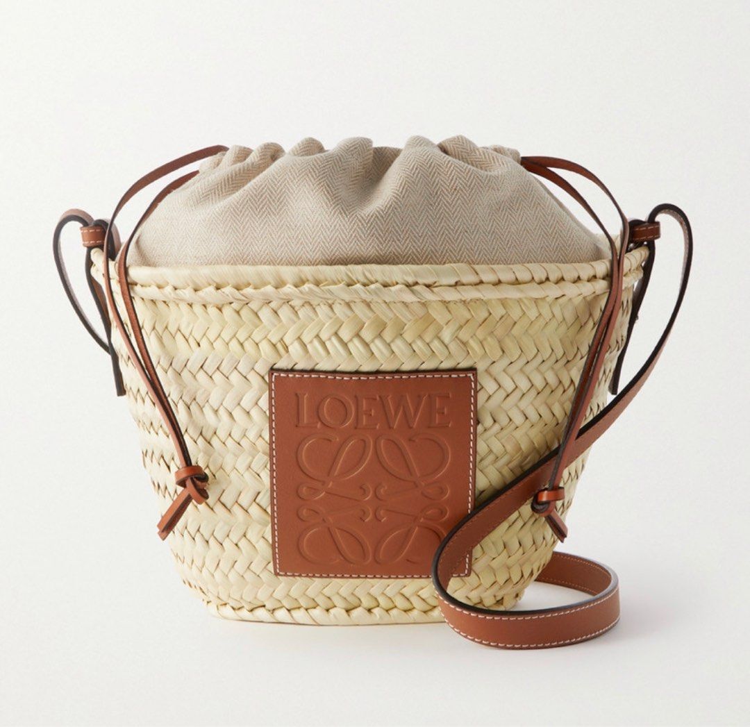 Loewe Drawstring Raffia Bucket Bag, Luxury, Bags & Wallets on Carousell