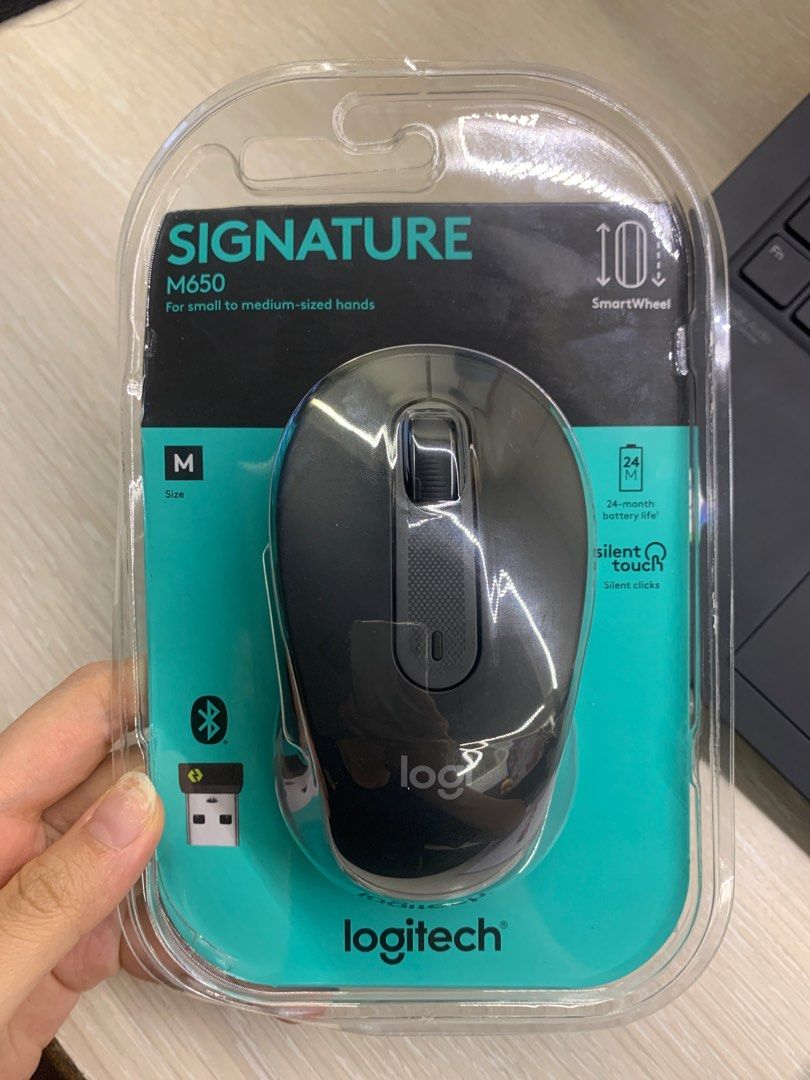 LOGITECH M650 Logi Signature Wireless Mouse (M), Computers & Tech ...