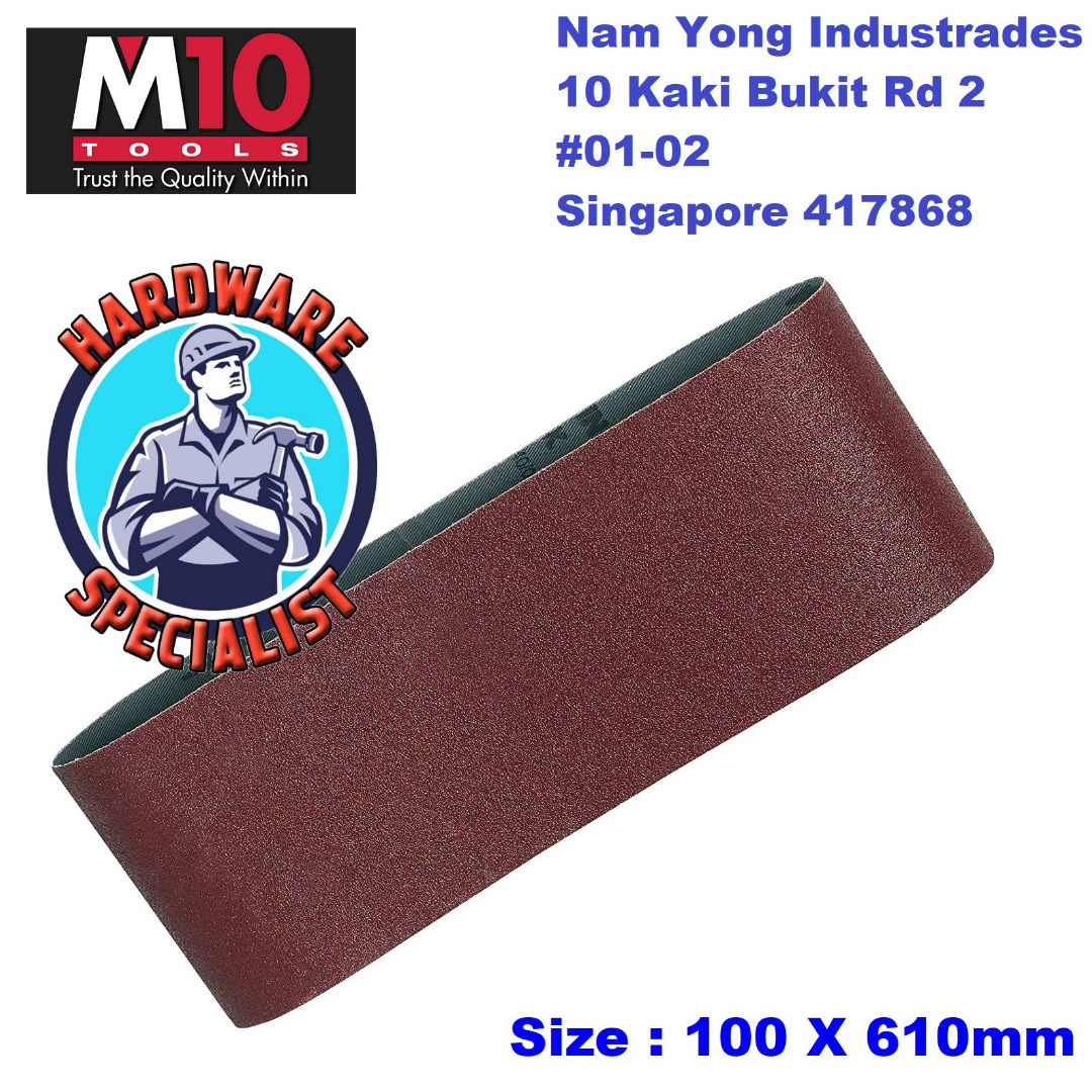 M10 Abrasive Belt Sandpaper 100mm x 610mm (5 PIeces) Sanding Belt ...