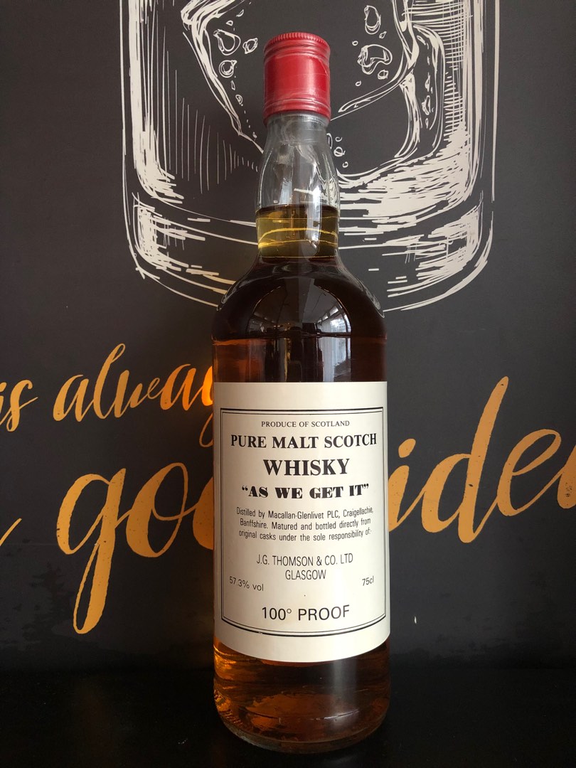 Macallan As We Get It 100 proof Cask Strength -57.3%abv Pure Malt ...