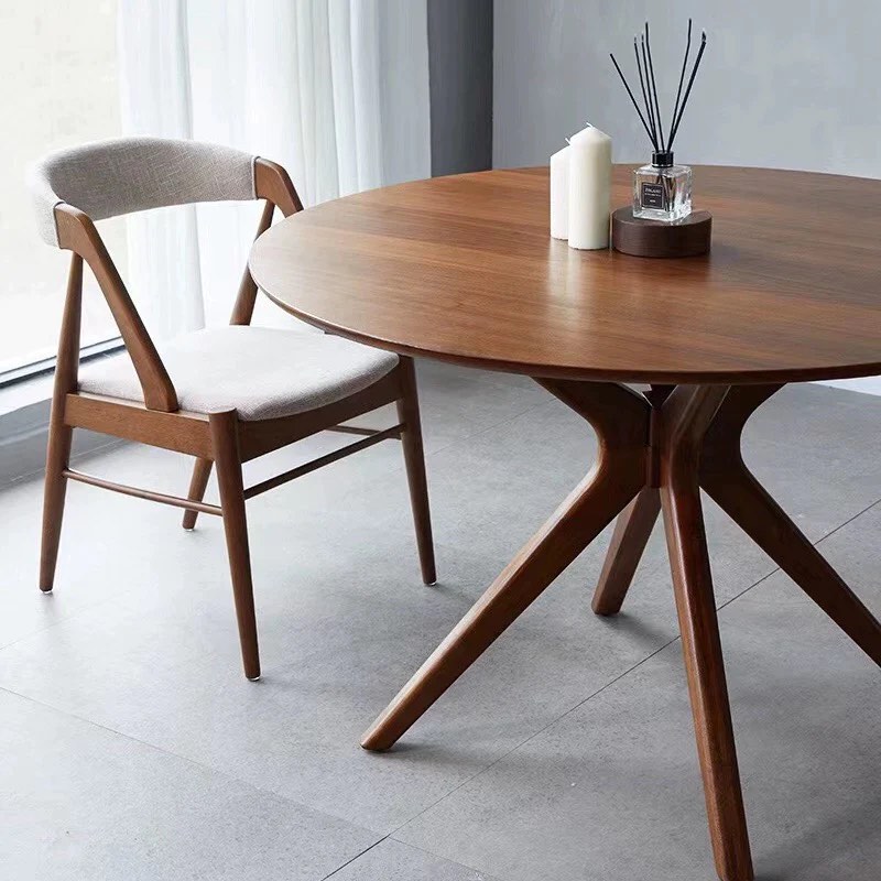 MACUS Solid Wood Round Dining Table, Furniture & Home Living, Furniture ...
