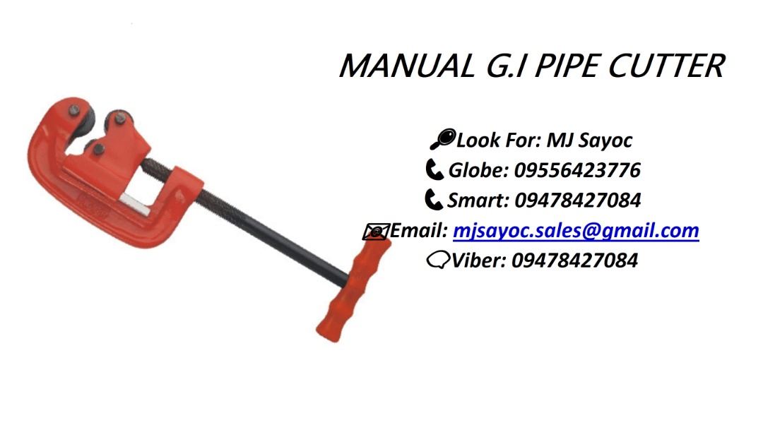 MANUAL G.I PIPE CUTTER, Commercial & Industrial, Industrial Equipment ...