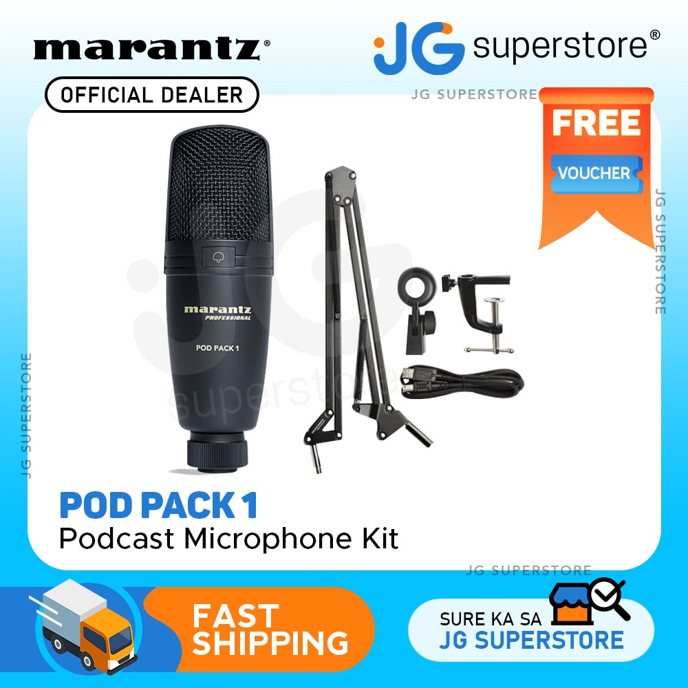 Marantz Pro Pod Pack 1 USB Cardioid Condenser Studio Microphone with ...
