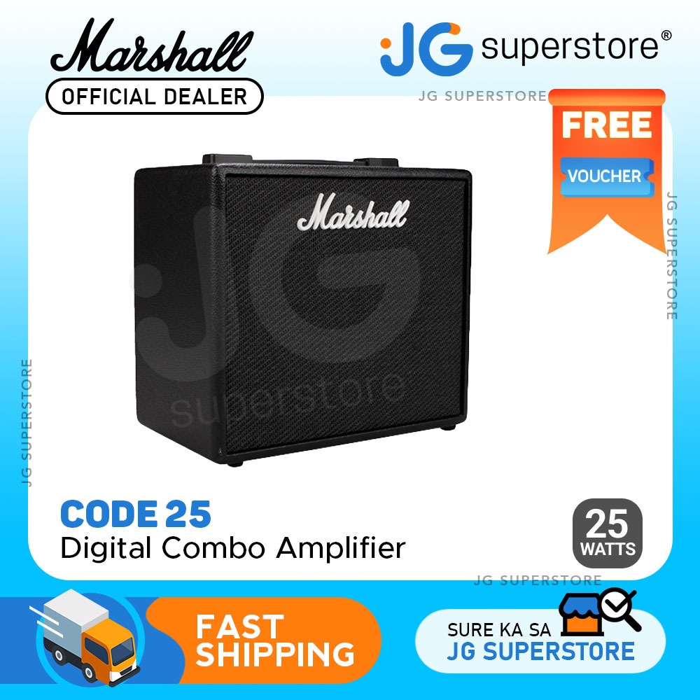 Marshall Code 25 Guitar Amplifier 25 Watts, Bluetooth, for iOs, Android ...