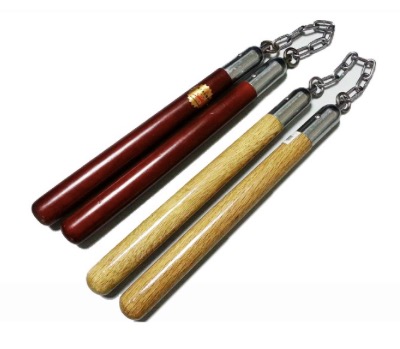 [Martial Arts] - Two-piece baton for practice, real wood material ...