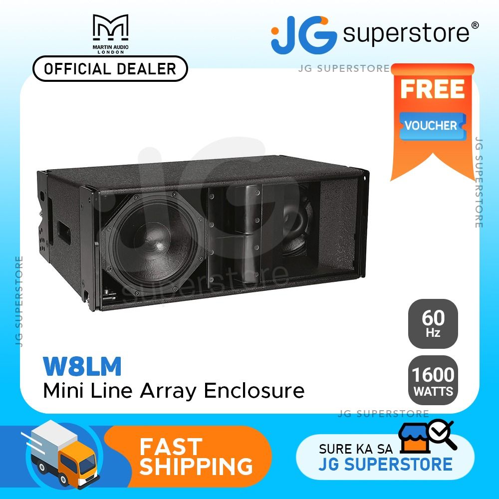 Martin Audio W8LM 1600W 3-Way Mini Line Array Enclosure Loudspeaker ...