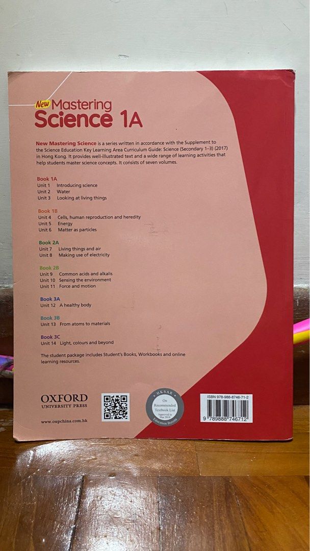 Mastering Science 1A (CT Chung), 興趣及遊戲, 書本 & 文具, 教科書 - Carousell