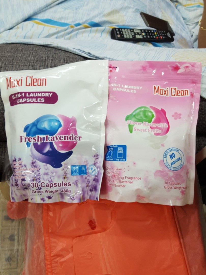 Maxi Clean 5 in 1 Laundry Capsules 30 pods, Furniture & Home Living ...