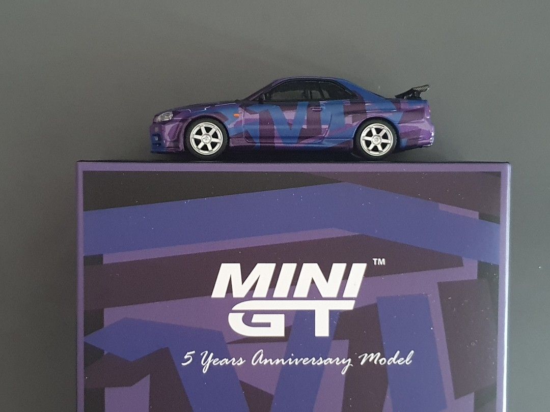 Mini GT R34 #446 Camouflage Purple Unsealed, Hobbies & Toys, Toys ...