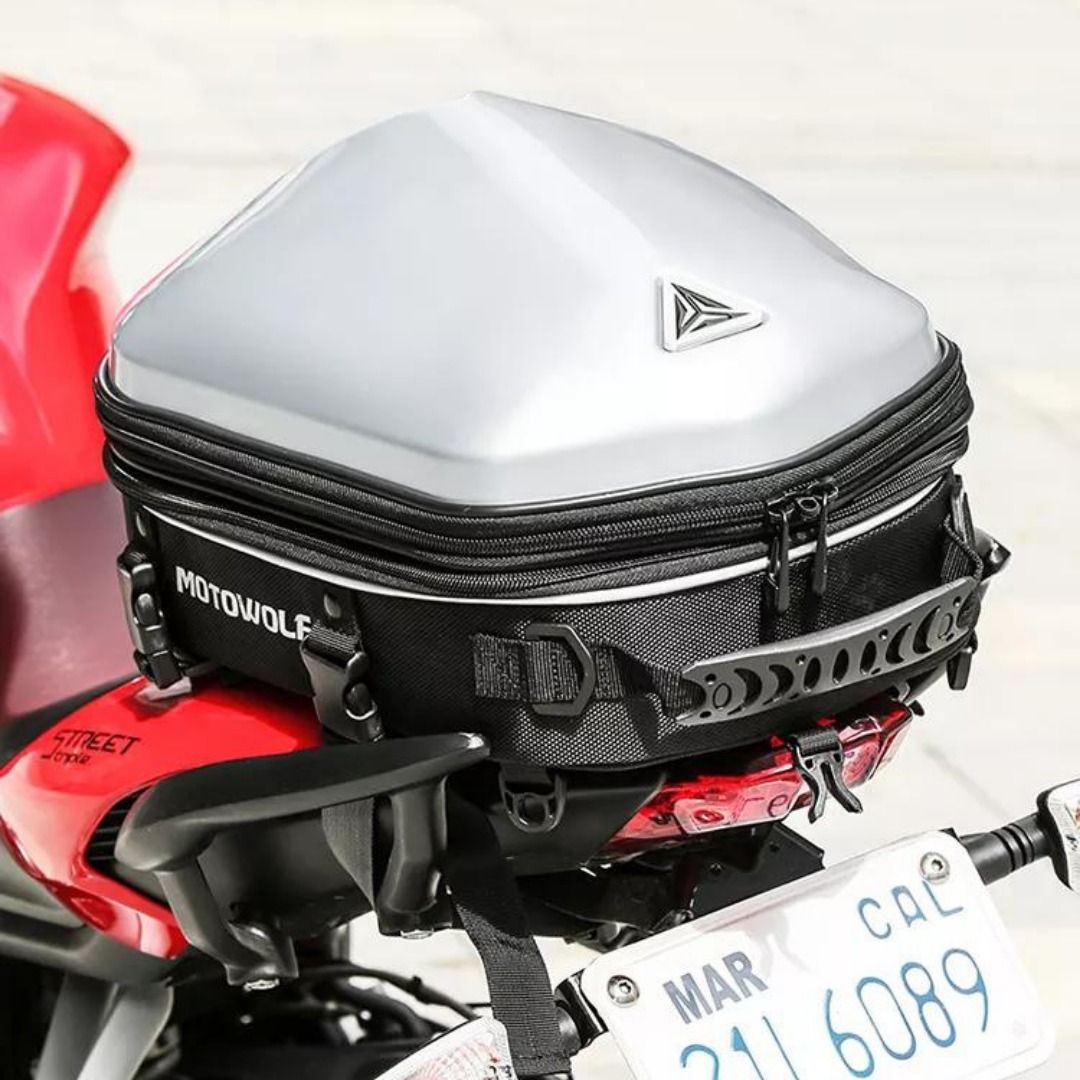 Motowolf Motorcycle Storage Backpack Tail Bag Helmet Seat Bag ...