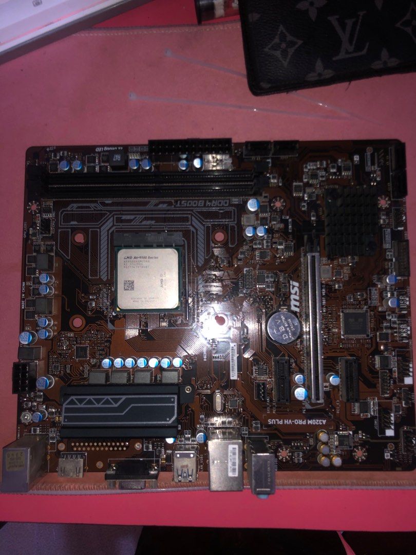 Msi a320m pro-vh plus motherboard with AMD A6 9500 Cpu, Computers ...