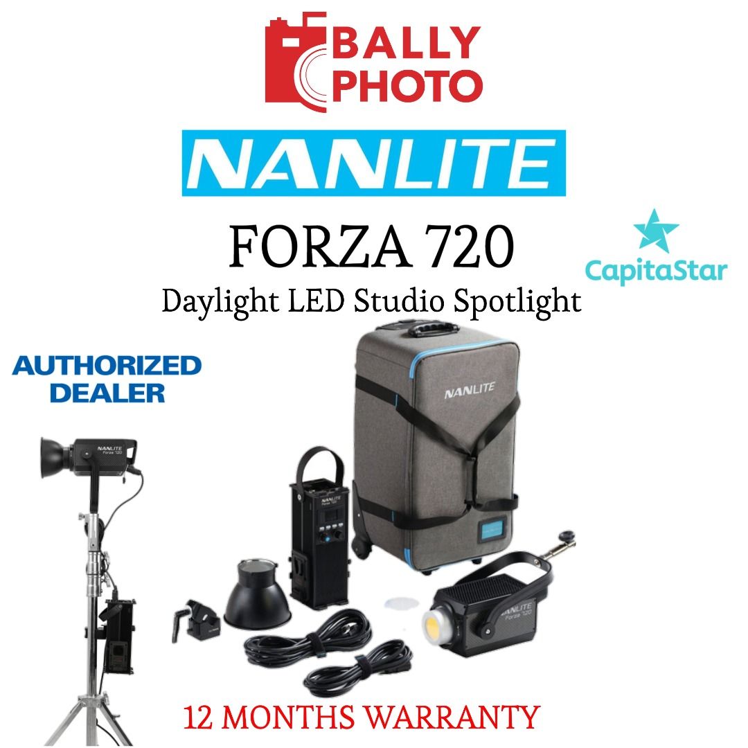 Nanlite Forza 720 Daylight LED Monolight with Rolling Case, Photography, Photography Accessories ...