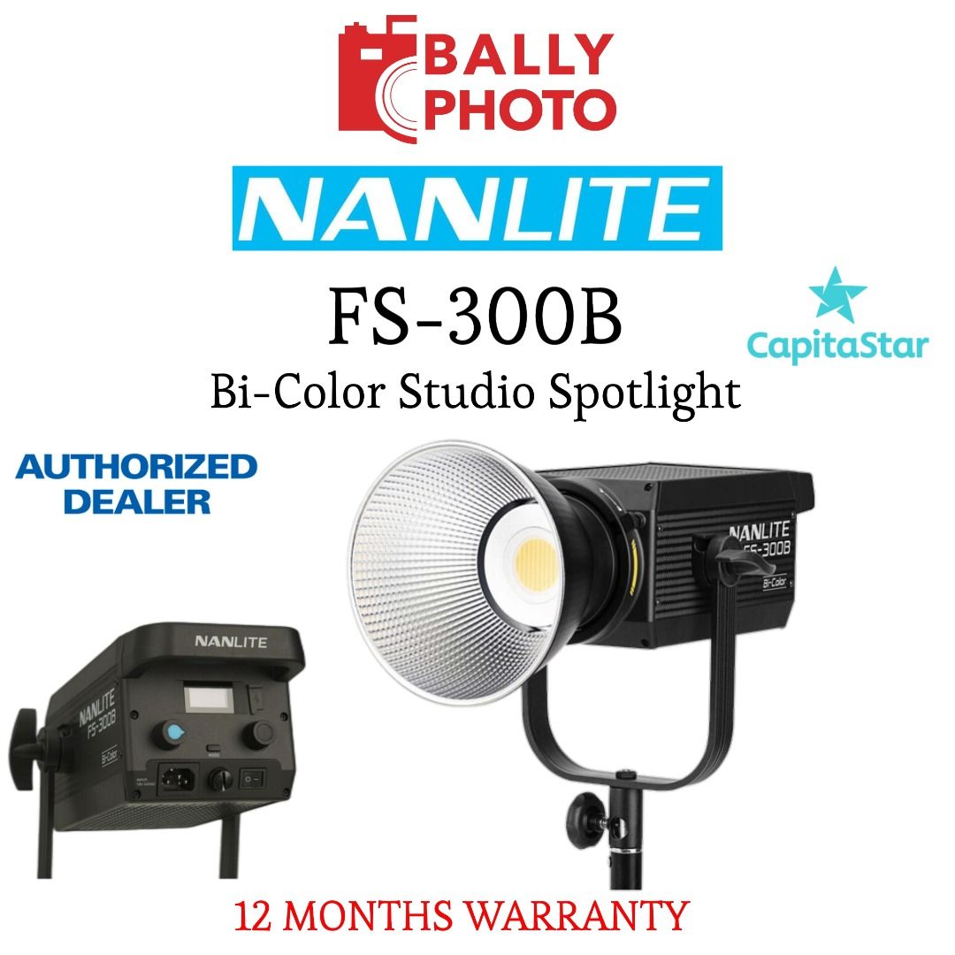 Nanlite FS-300B Bi-Color LED Monolight 300b, Photography, Photography ...