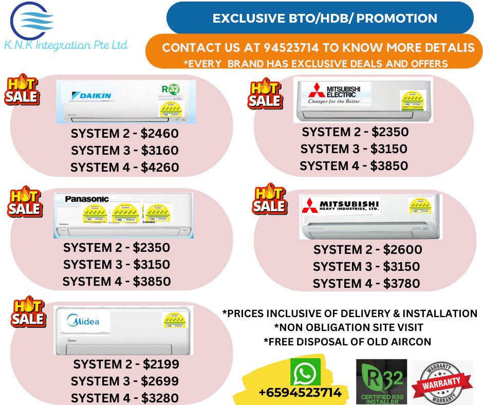New Aircon installation with Exclusive promotion for BTO/HDB, Home ...