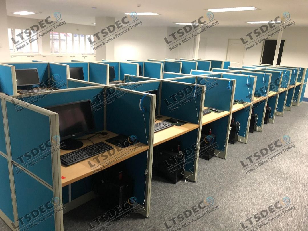 New Modular Table Office Partition / Bpo Cubicles desks Office ...