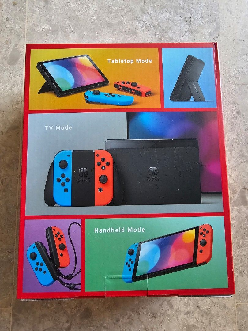 Nintendo Switch OLED (Neon), Video Gaming, Video Game Consoles ...