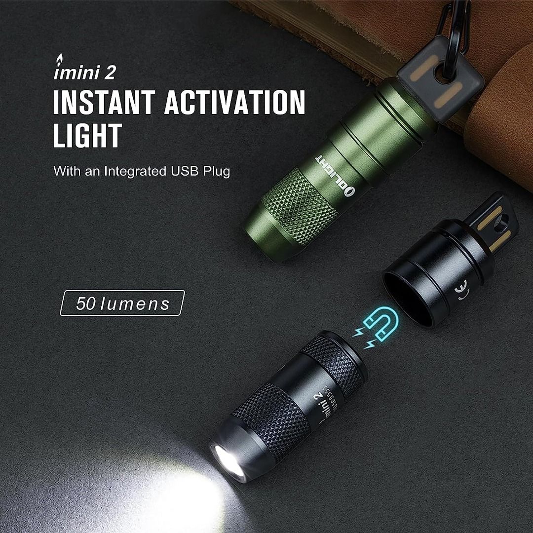 Olight imini 2 Rechargeable Keychain Flashlight, Sports Equipment ...