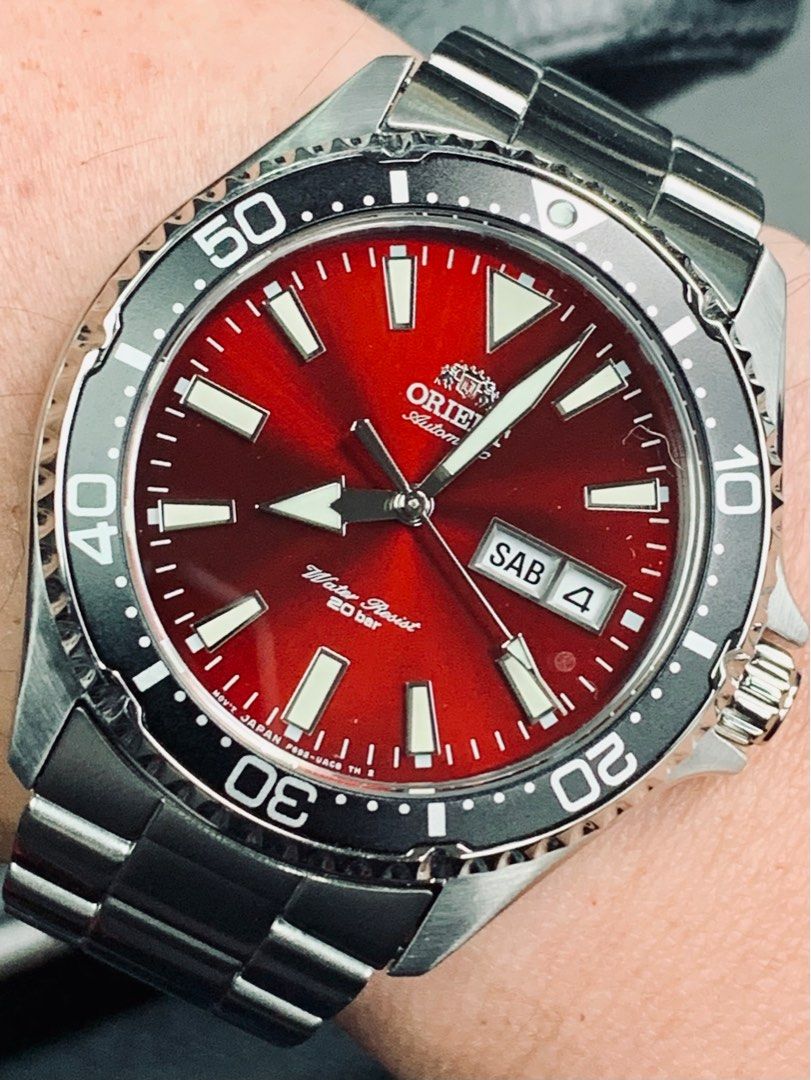 Orient Mako Red, Men's Fashion, Watches & Accessories, Watches on Carousell