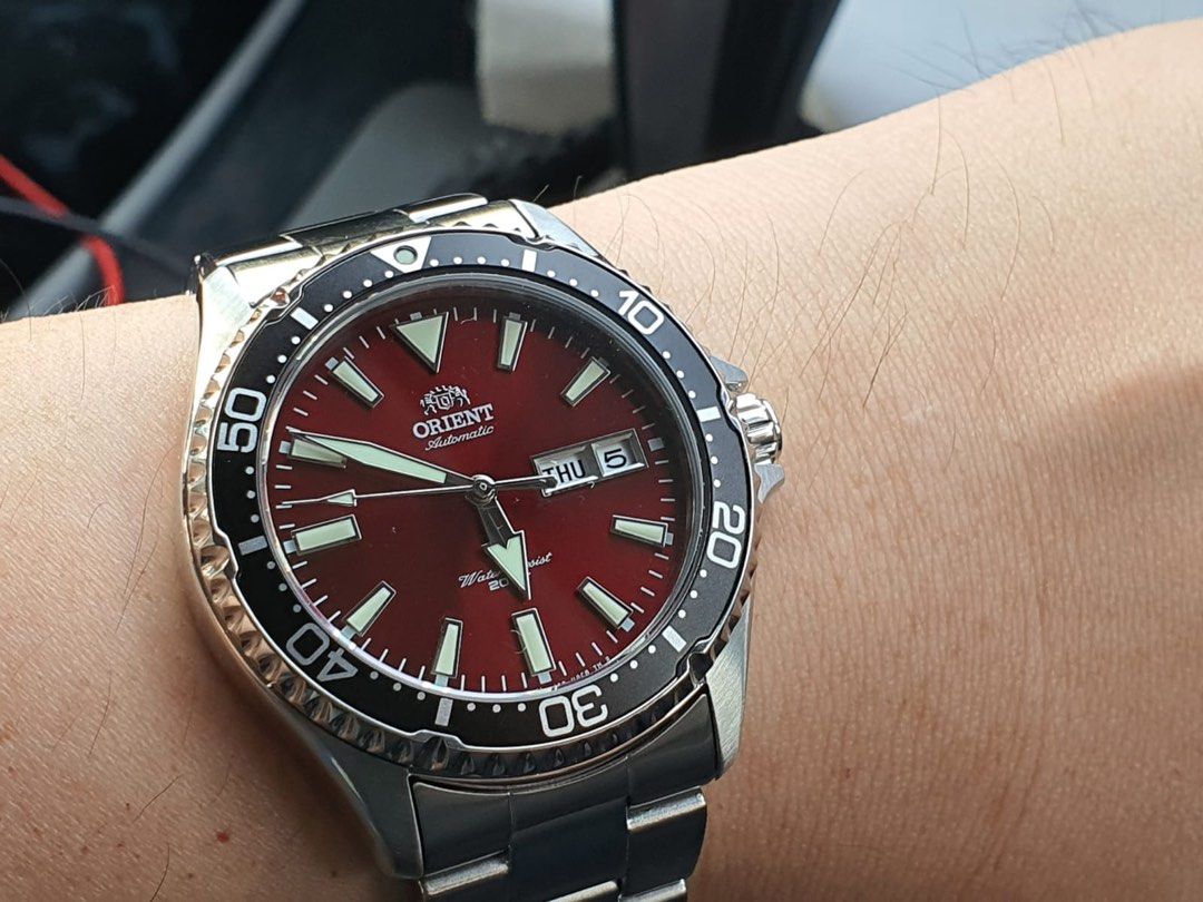 Orient Mako Red, Men's Fashion, Watches & Accessories, Watches on Carousell