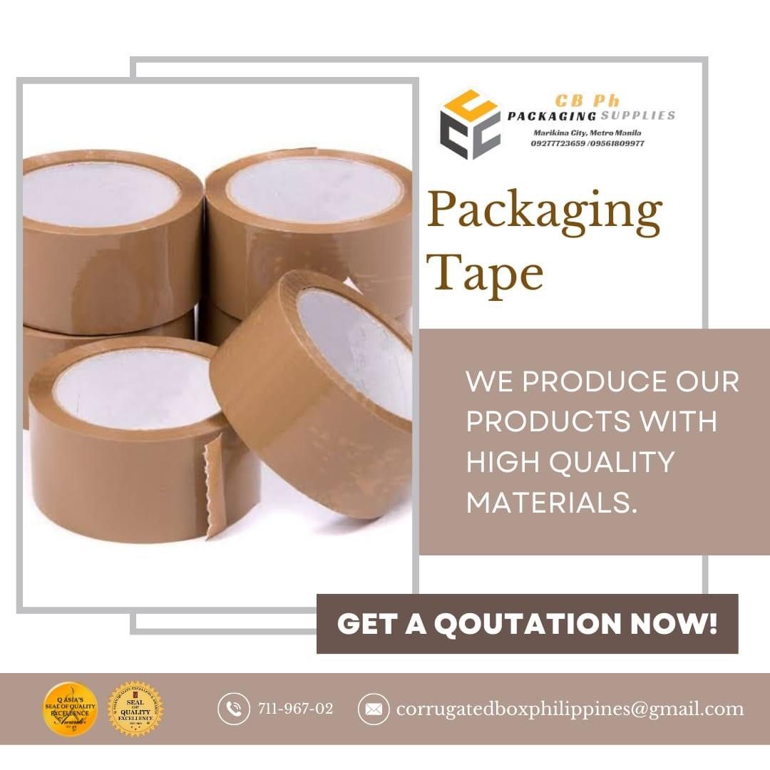 Packaging tape 2 x 100 Clear Tan color available corrugated box ...