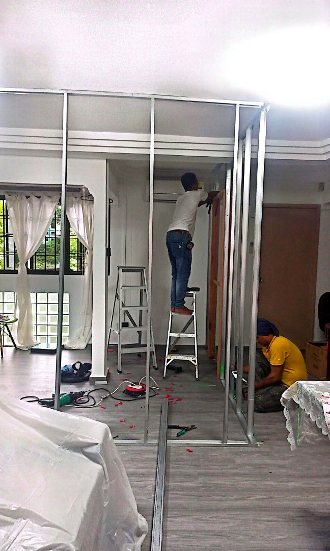 Partition wall & False Ceiling / L- Box /Cove Light / Light holder ...