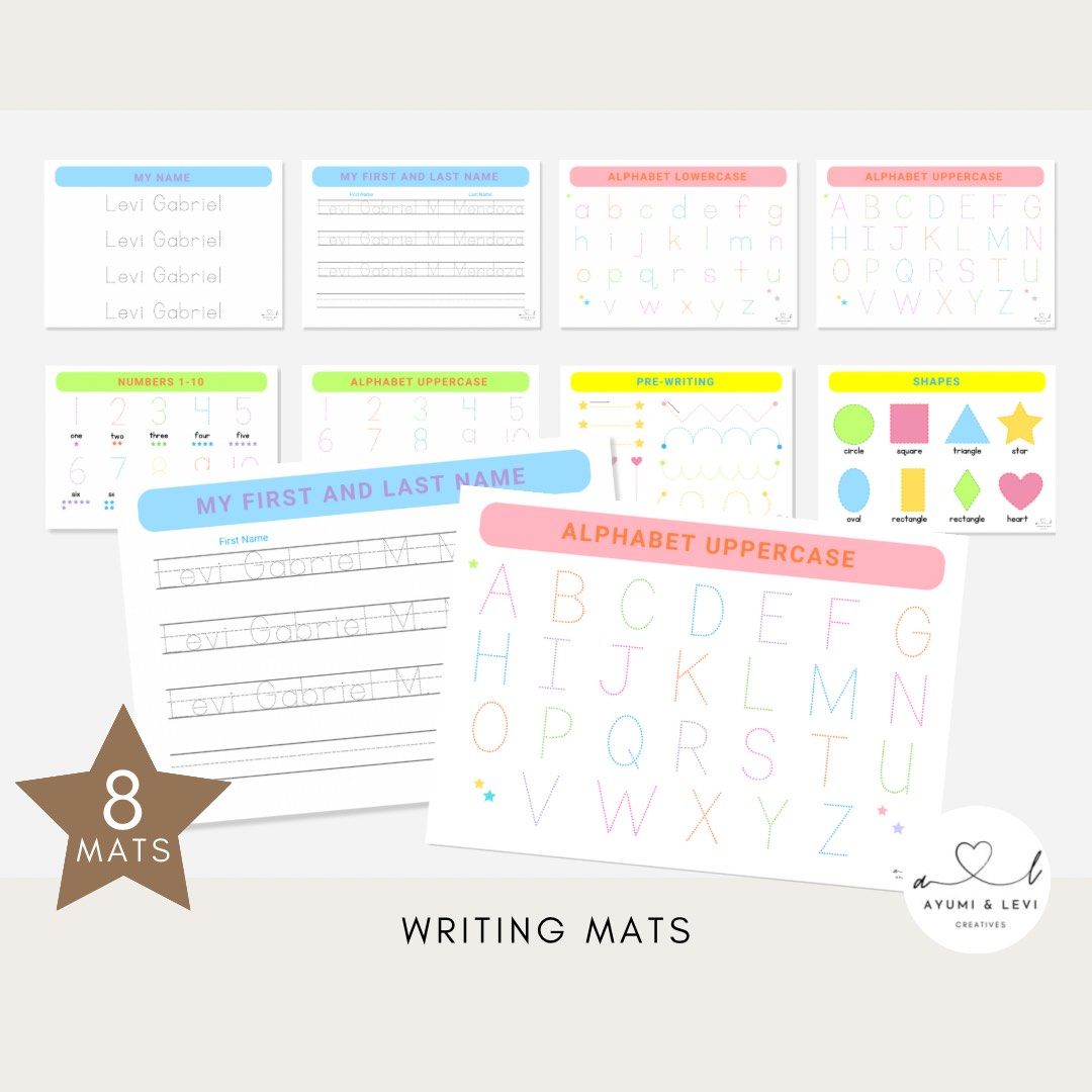 Personalized Custom Name Tracing | Prewriting Practice Mats | Pre ...