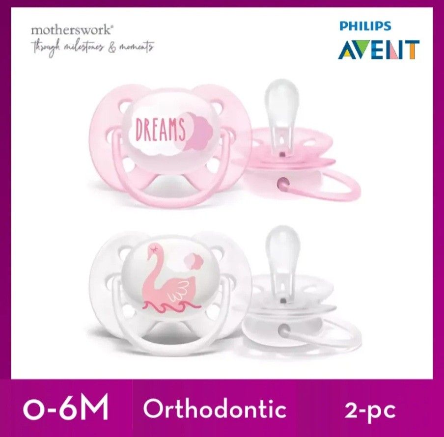Philips Avent pacifiers 0-6M (pink x2), Babies & Kids, Nursing ...